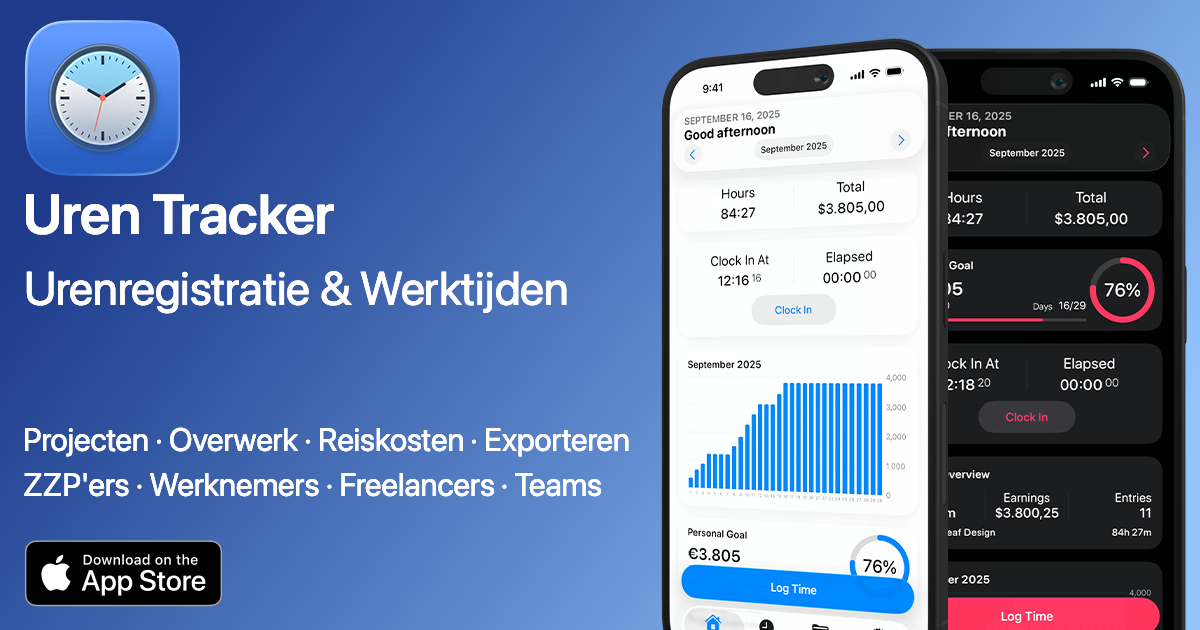 Uren Tracker - Urenregistratie App voor ZZP & Werknemers